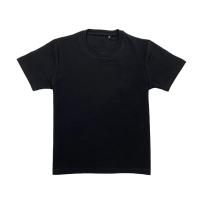 China Summer Embroidered Black Knitted Crewneck Boys T-Shirts Short Sleeve 94% Cotton 6% Spandex Sizes 3Y-10Y for sale