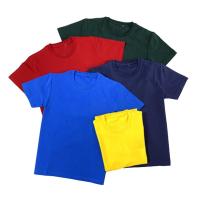 China Summer Embroidered Black Knitted Crewneck Boys T-Shirts Short Sleeve 94% Cotton 6% Spandex Sizes 3Y-10Y for sale