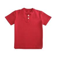 China Kids Boys Cotton Spandex O-Neck Short Sleeve T-Shirt Summer Red Size 3-10 Years for sale