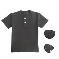 China 200g Cotton Spandex Boys Summer Plain Round Neck Short Sleeve T Shirts for Ages 3-10 for sale