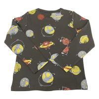 China 160g Black Long Sleeve O-Neck 100% Cotton Jersey Boys T-Shirt Ages 2-10 for sale