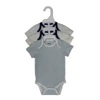 China Button Closure Summer Baby Short Sleeve Cotton Kids Suit 3 Pcs Newborn Cloths OEM Custom for sale