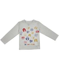 China 160g Black Long Sleeve O-Neck 100% Cotton Jersey Boys T-Shirt Ages 2-10 for sale