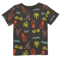 China 100% Cotton Boys T Shirt Anti Pilling Print O Neck Black Kids Tee Ages 2-10 Years for sale