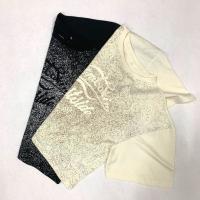 China 160gsm O Neck Slim Crop Top Girls T Shirt for Kids Summer 100% Cotton Ages 6-16 for sale