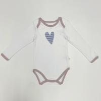 China Newborn Girls Romper 100% Organic Cotton Bodysuit Custom Color OEM for 0-36 Months for sale
