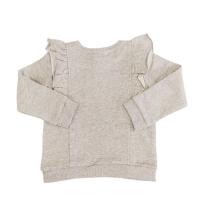China Bulk Oversize Girls Cotton Fleece Sweatshirt Solid Color Regular Sleeve Size 6 Months-2 Years for sale