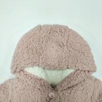China Winter Baby Girl Hoodie Long Sleeve 100% Polyester Pink Grey 0-23 Months OEM for sale