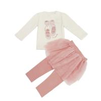 China 100% Cotton Baby Girl Clothing Set 2pcs Anti-Shrink Breathable Kids Pajamas OEM Custom for sale