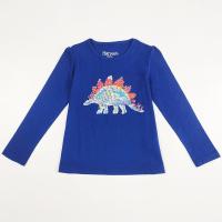 China Embroidered Technics Cute Young Girls T-Shirt with Sequins Application for sale