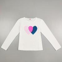 China Girls Long Sleeve T-Shirt with Reversible Sequin Print Cotton Polyester Ages 3-10 for sale