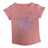 China 100% Cotton Girls Beaded Embroidered Short Sleeve T-Shirt 150 GSM Summer Slub Jersey for sale