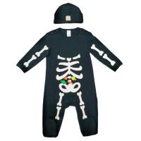 China Winter Baby Footies Romper 100% Cotton Zipper Closure Custom Size 0-36 Months for sale
