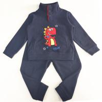 China Kids Boy Fleece Sweatshirt and Pant 2 Piece Set Spring Autumn Winter O Neck Button for sale