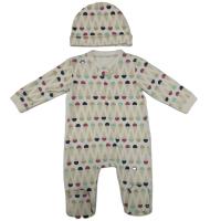 China Winter Baby Footies Romper 100% Cotton Zipper Closure Custom Size 0-36 Months for sale