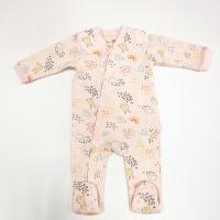China Newborn Baby Bodysuit Romper 60% Cotton 40% Polyester Zipper Closure Printing Pattern 0-24 Months for sale