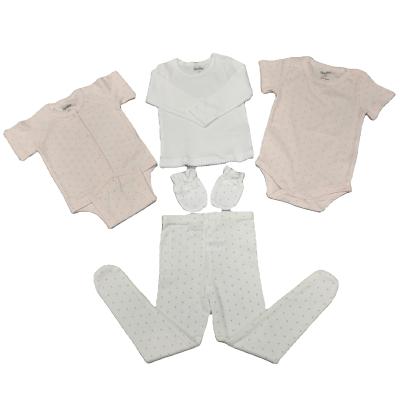 China 100% Cotton Newborn Baby Clothing Gift Set 5 Pieces for Girls 3-9 Months for sale