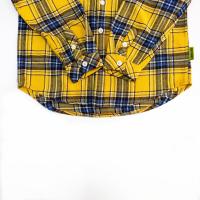China Kids Plaid Cotton Shirt with Turn-down Collar Cartoon Pattern for Ages 3-10 for sale