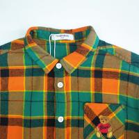 China 100% Cotton Plaid Long Sleeve Boys Casual Shirt with Embroidery Size 3-10 Years for sale