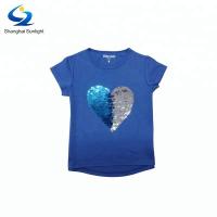 China Breathable Cotton Girl T-Shirt with Heart Pattern for Ages 3-12 OEM Custom for sale