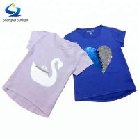 China Breathable Cotton Girl T-Shirt with Heart Pattern for Ages 3-12 OEM Custom for sale