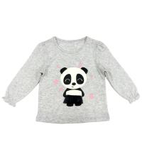 China 100% Cotton Baby Girl Long Sleeve Tops Round Neck Sizes 6-9M to 2Y OEM Custom for sale