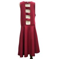 China Girls Party Wear Red Sleeveless Dress 92% Polyester 8% Spandex Back Hollow Out Design OEM for sale