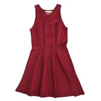 China Girls Party Wear Red Sleeveless Dress 92% Polyester 8% Spandex Back Hollow Out Design OEM for sale