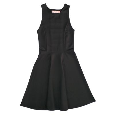 China Sleeveless Elegant Black Little Girl Kids Party Dress 92% Polyester 8% Spandex Ages 3-10 for sale