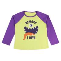 China 100% Cotton Raglan Long Sleeve Toddler Girls T-Shirt Western Halloween Print Ages 0-12 for sale