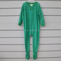China Knitted Unisex Baby Footie Romper 100% Combed Cotton 180gsm with Animal Patch Embroidery Snap or Zipper Opening for sale