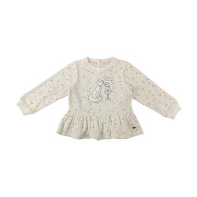 China Soft Hand Feel Kids Hoodies Sweatshirts 60% Cotton 40% Polyester Printed O-Neck for Girls 3M-10Y for sale