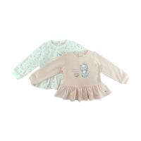 China Soft Hand Feel Kids Hoodies Sweatshirts 60% Cotton 40% Polyester Printed O-Neck for Girls 3M-10Y for sale