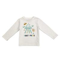China Baby Long Sleeve T-Shirts 60% Cotton 40% Polyester Anti-Wrinkle O Neck Newborn Tops Bulk Buy for sale