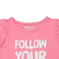 China 100% Cotton Baby Girl T-Shirts O-Neck Print Pattern Tops for Newborns 0-24 Months Summer for sale