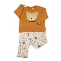 China Unisex Baby Clothing Set Patch Embroidery Polyester Cotton Blend Soft Autumn Spring 2 Piece for sale