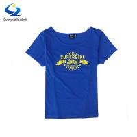 China Custom Design Women Cotton Tshirt Short Sleeve Print Pattern OEM 100% Cotton Round Neck Sportswear for sale