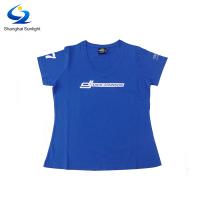 China Custom Design Women Cotton Tshirt Short Sleeve Print Pattern OEM 100% Cotton Round Neck Sportswear for sale