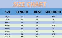 China 100% Cotton Baby Girl T-Shirt 280g Single Jersey Short Sleeves Sizes 1Y 3Y for sale