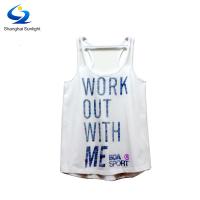 China 100% Cotton Ladies Singlet Tops 140-280gsm Lightweight Casual Sport Tank Tops Custom Printed for sale