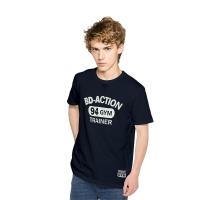 China 100% Cotton Men's Workout T-Shirt Breathable Skin-Friendly Jersey Fabric for Outdoor Sports S-4XL for sale