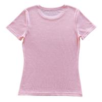 China Custom Women's Rib T-Shirt 95% Cotton 5% Spandex Short Sleeve Soft Hand Feel OEM for sale