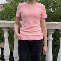 China Custom Women's Rib T-Shirt 95% Cotton 5% Spandex Short Sleeve Soft Hand Feel OEM for sale