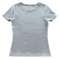 China Custom Women T-Shirt 95% Cotton 5% Spandex Rib Knit Soft Hand Feel S-2XL for sale