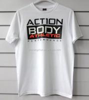 China Quick Dry Men's Sports T-Shirt Fluorescent Print 100% Combed Yarn Sizes S-XXL for sale