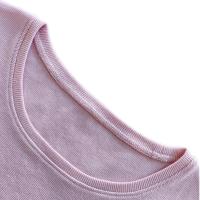 China Custom 95% Cotton 5% Spandex Rib Women's T-Shirt Solid Pattern OEM Sizes S-2XL for sale