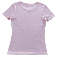 China Custom 95% Cotton 5% Spandex Rib Women's T-Shirt Solid Pattern OEM Sizes S-2XL for sale
