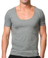 China Custom Logo O V Neck Casual Sports Tshirt 100% Combed Cotton Pre Shrinkage Anti Pilling Breathable for sale