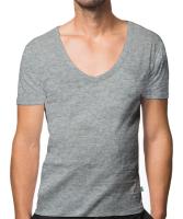 China Custom Logo O V Neck Casual Sports Tshirt 100% Combed Cotton Pre Shrinkage Anti Pilling Breathable for sale