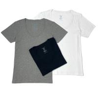 China Custom Logo O V Neck Casual Sports Tshirt 100% Combed Cotton Pre Shrinkage Anti Pilling Breathable for sale